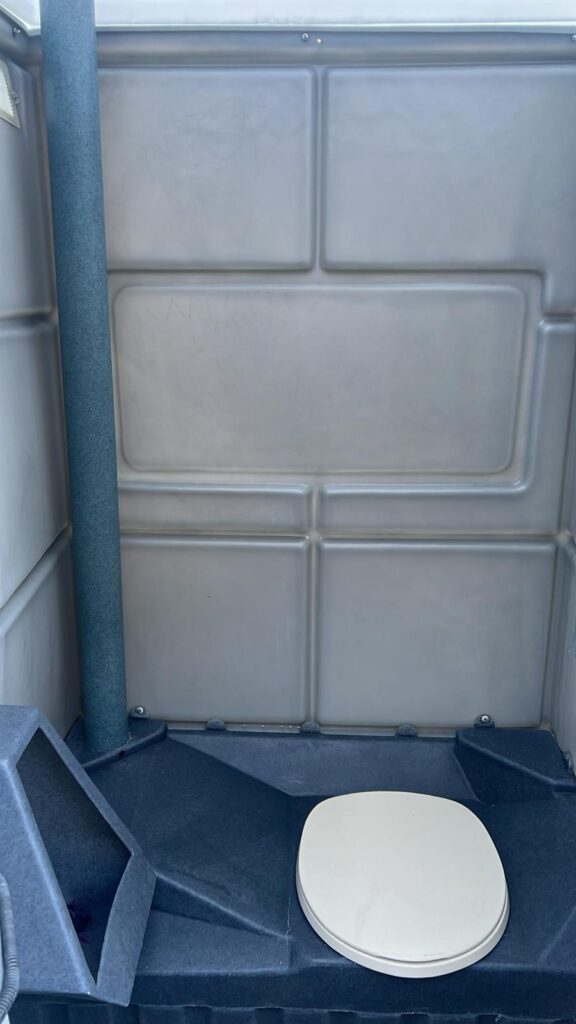 Used Standard Portable Toilet - Blue, Grey & Green - Porta Potty Depot